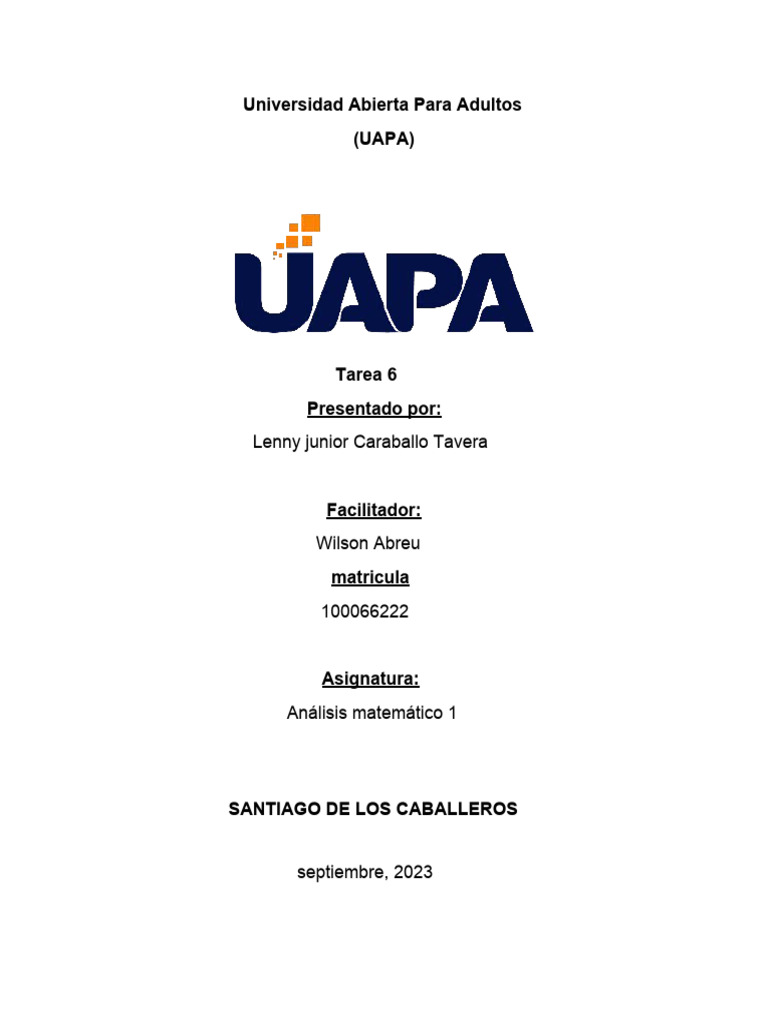 Tarea 6. Analisis Mat | PDF