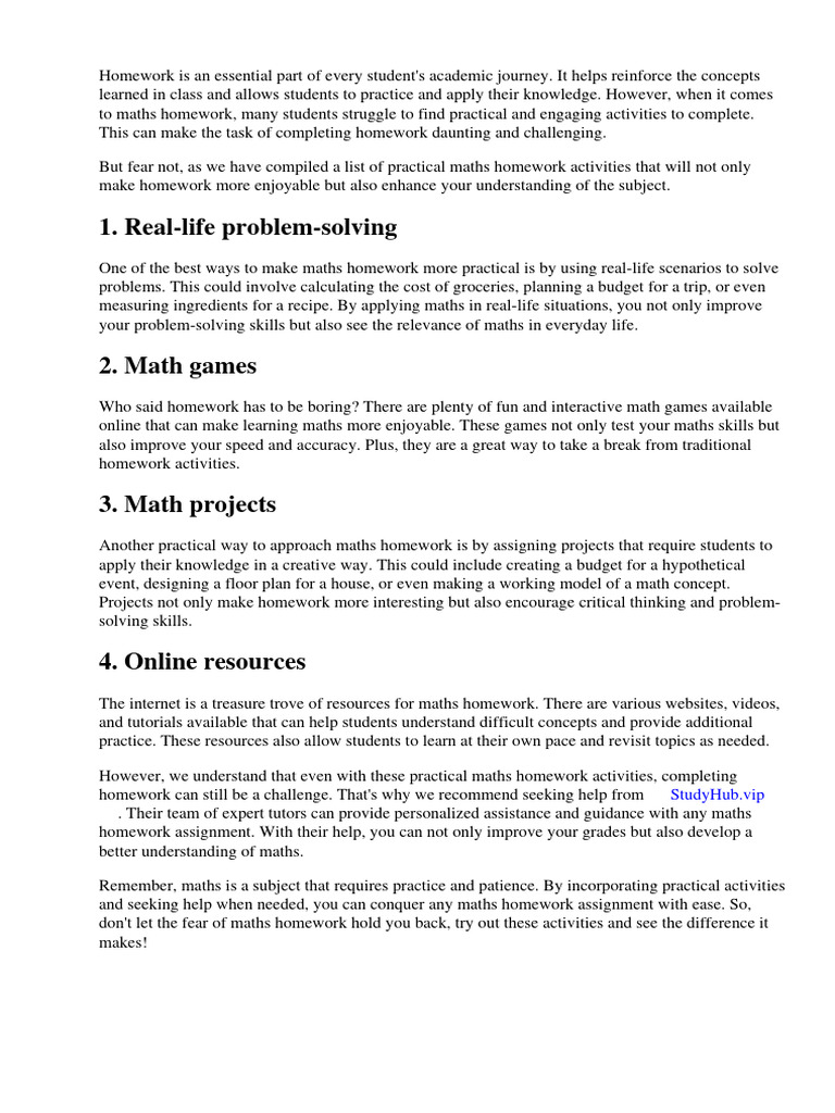 Practical Maths Homework Activities Download Free Pdf Homework Worksheet