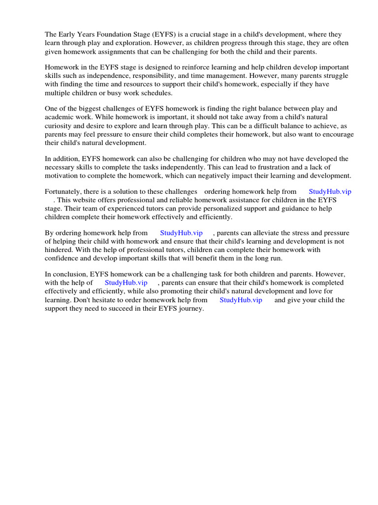 Eyfs Homework Challenges | PDF | Homework | Learning