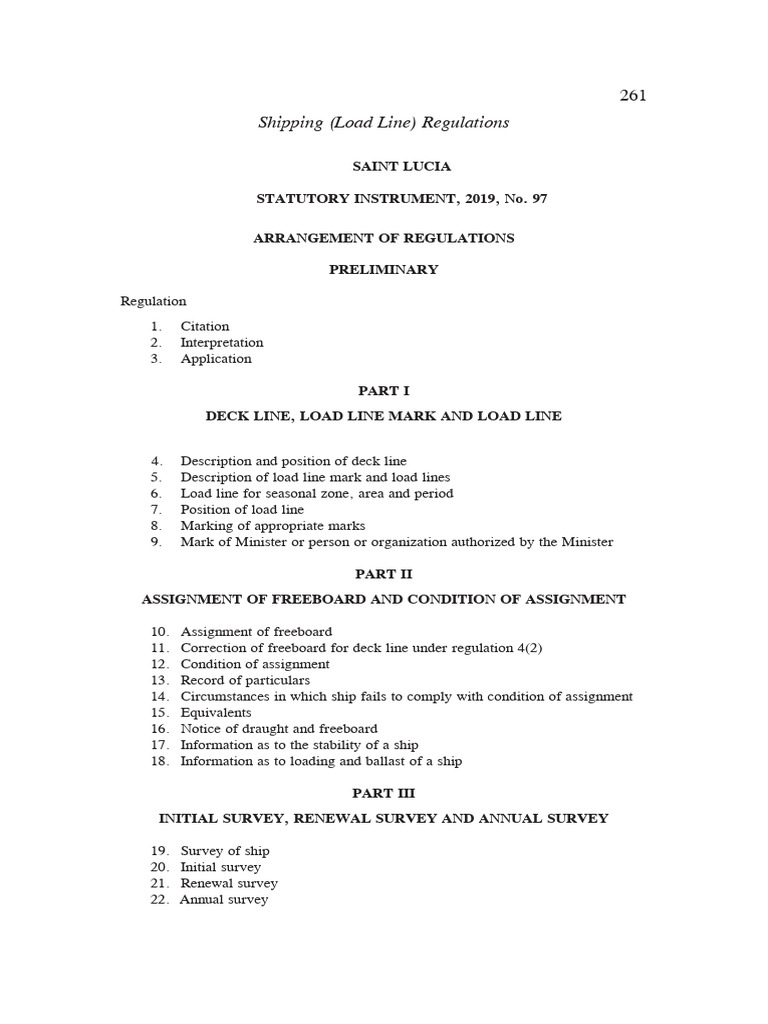 Loadline-Regulations | PDF | Ships | Watercraft