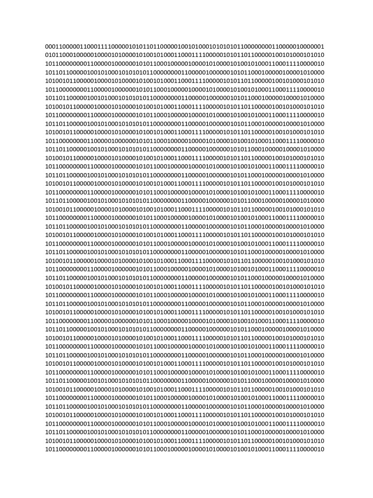 Binary Data Sequence Document | PDF