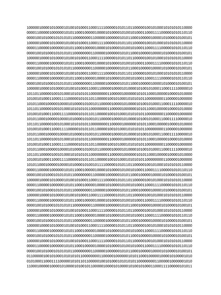 Binary Data Sequence Analysis | PDF | Home & Garden
