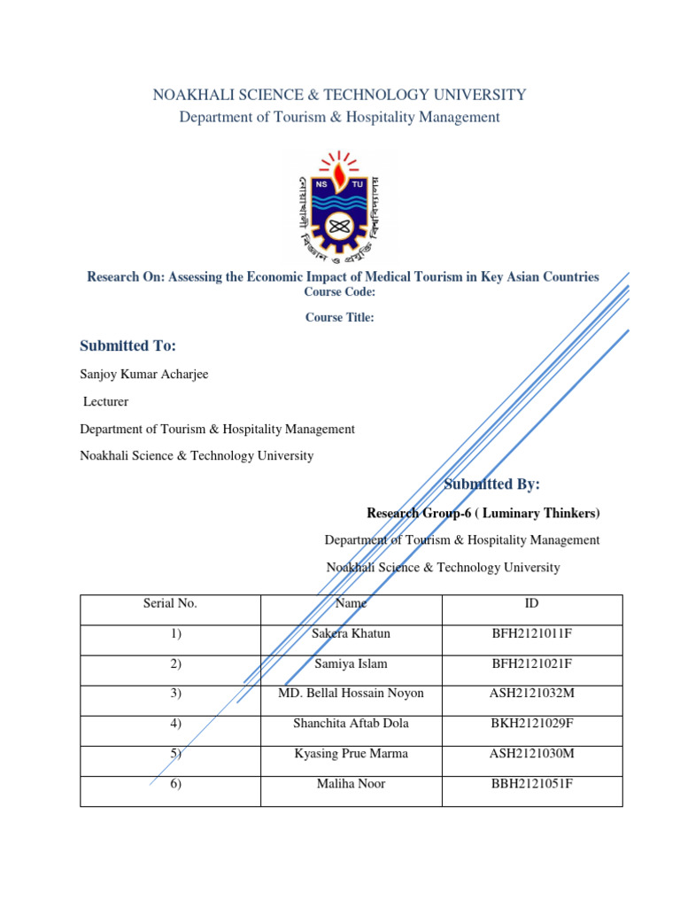 Main Report PDF | PDF | Health Care | Tourism