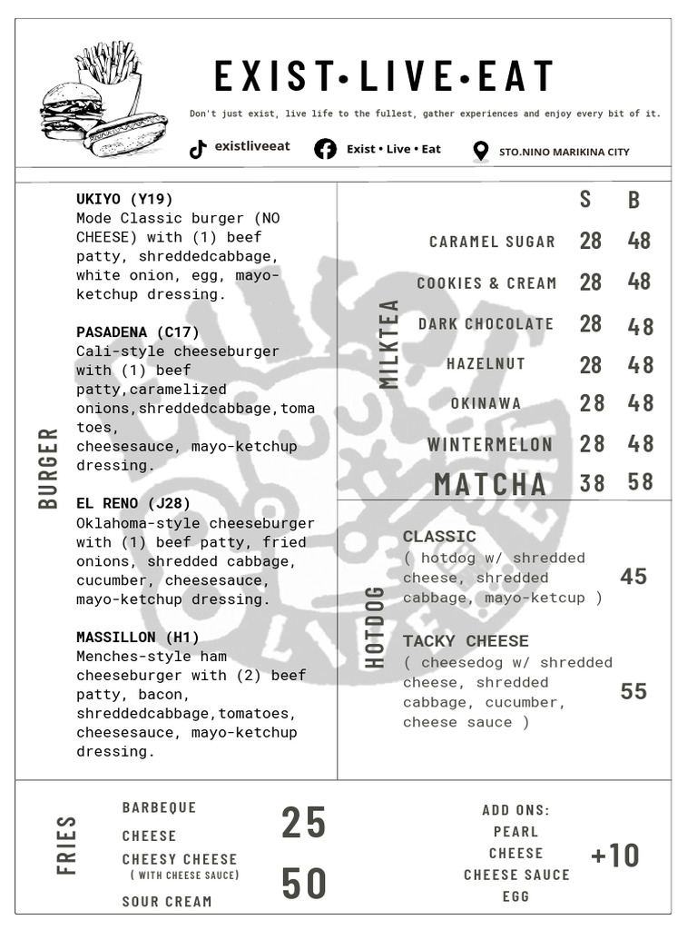 Standard Menu 3.pdf | PDF | Hamburgers | Cuisine