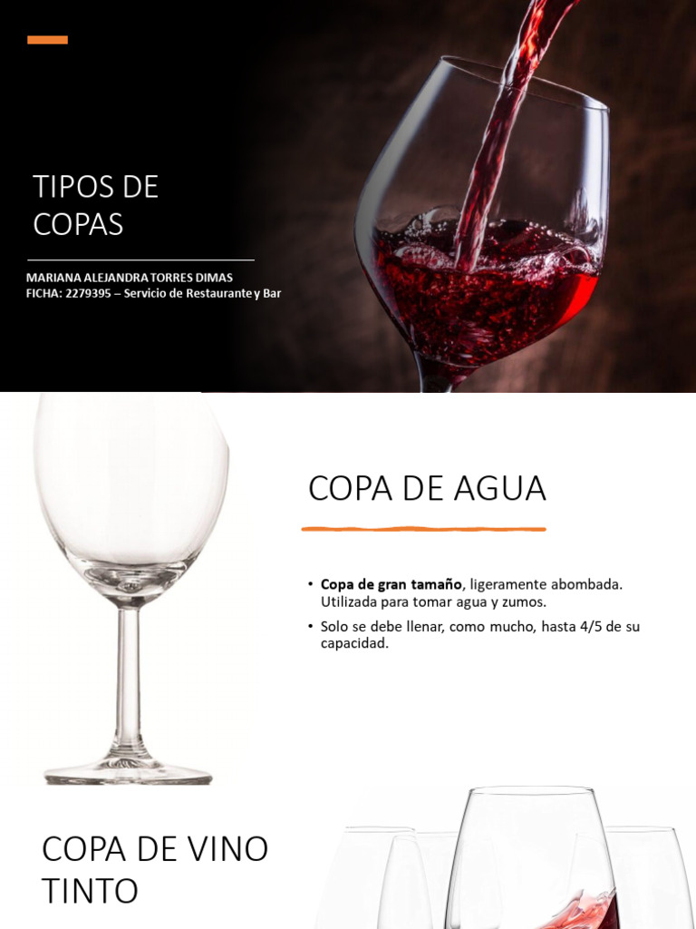 Tipos de Copas | PDF | Cocina, comidas y vino