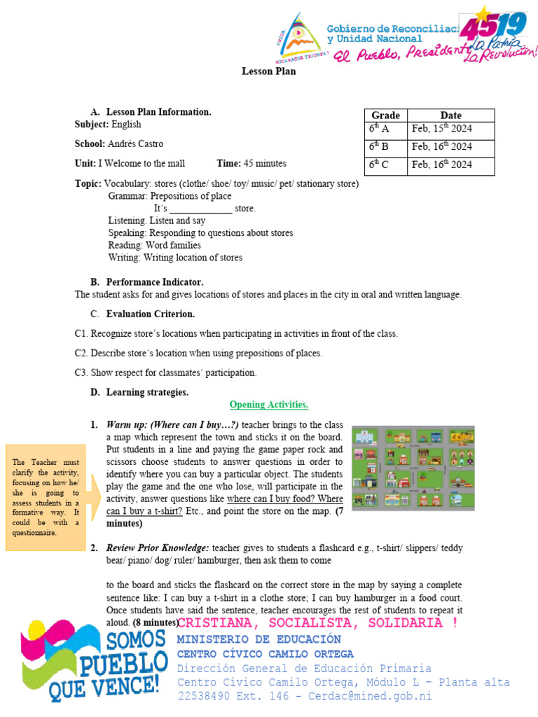 Formatos de Plan de Clase-2 | PDF | Lesson Plan | Linguistics