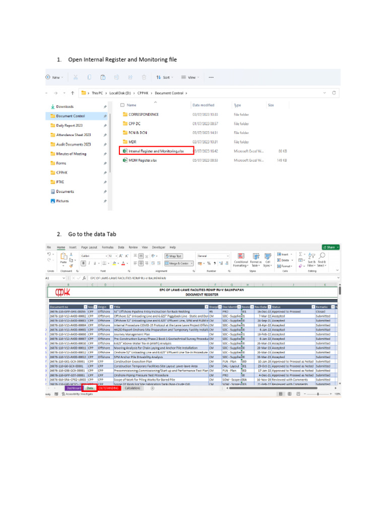 Internal Register and Monitoring, MOM Register Update Procedure | PDF | Computing | Software