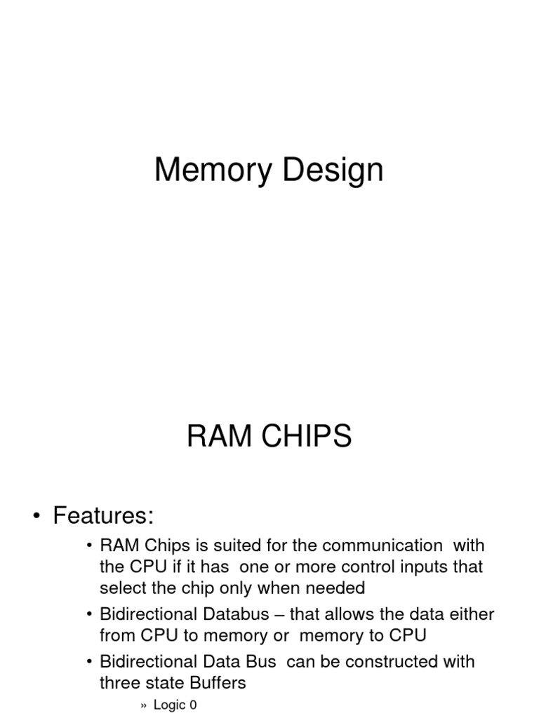 Memory System Design with RAM and ROM | PDF | Random Access Memory ...