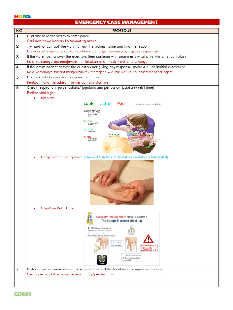 Emergency Case Management Procedures | PDF | Medicine | Medical Emergencies
