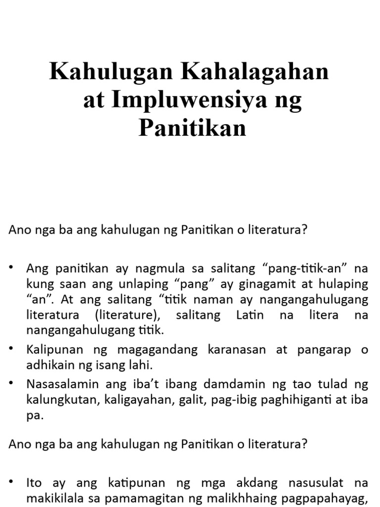 Kahulugan Kahalagahan at Impluwensiya NG | PDF