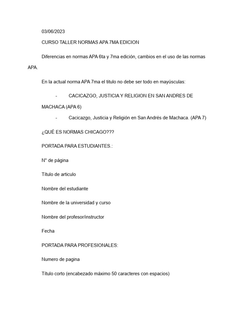 Normas APA 7ma Edición: Cambios Clave | PDF | Viajes y turismo