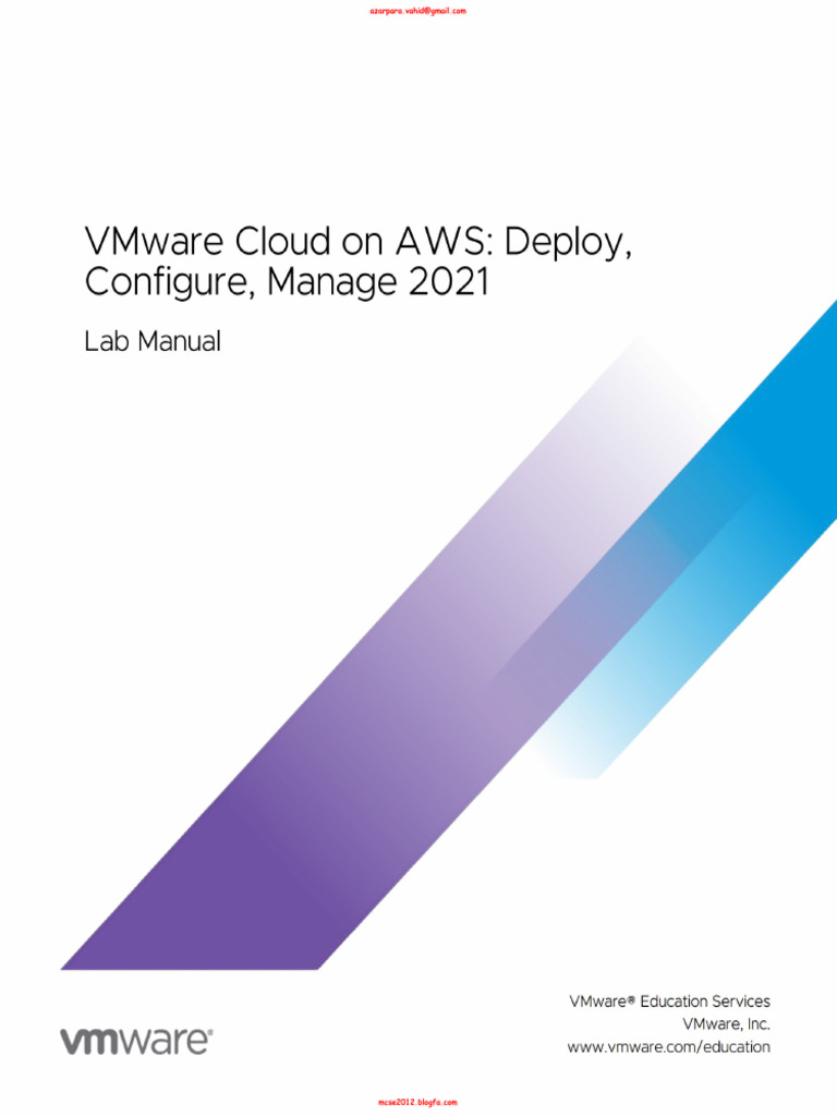 VMware Cloud on AWS - Deploy Configure Manage 2021 Lab Manual | PDF ... VMware Cloud on AWS - Deploy Configure Manage 2021 Lab Manual | PDF ...