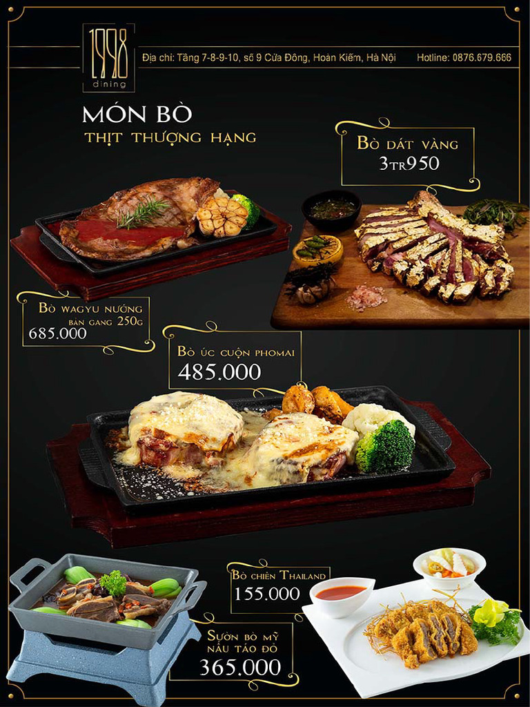 1998 - A LA CARTE MENU | PDF