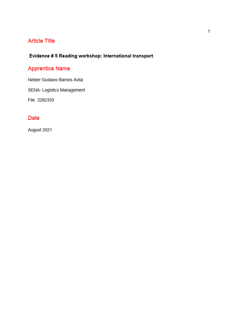 evidencia #5-Neiber Barrios Avila | PDF | Transport | Dangerous Goods