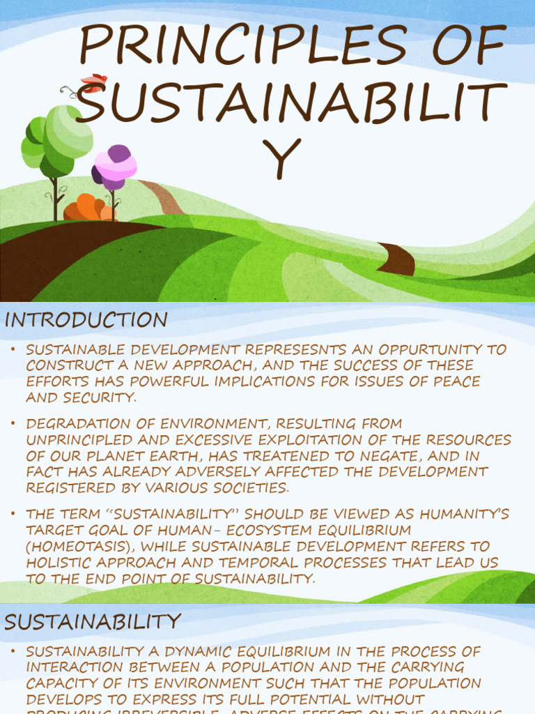 Lesson 2 Principles of Sustainability | PDF | Sustainability ...