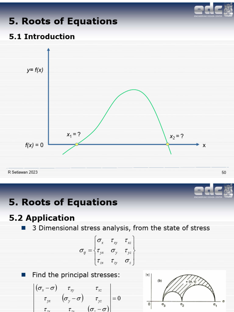 Numerical Analysis - Roots of Equations | PDF | Mathematics Of Computing | Algorithms
