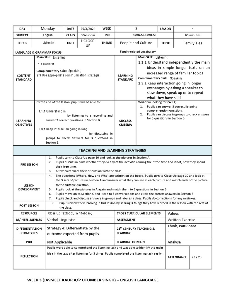 Week 4 | PDF | Reading Comprehension | Learning