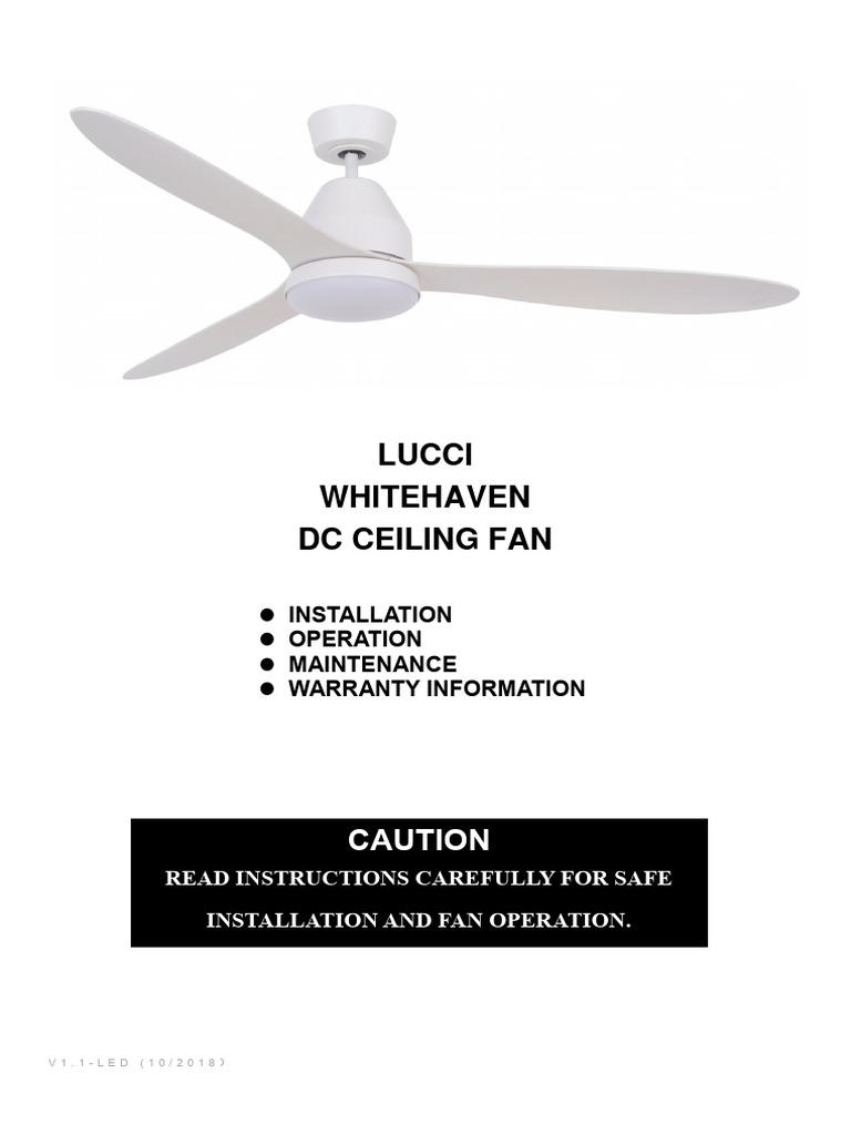Ceiling Fan Lucci Whitehaven | PDF | Manufactured Goods | Electrical ...