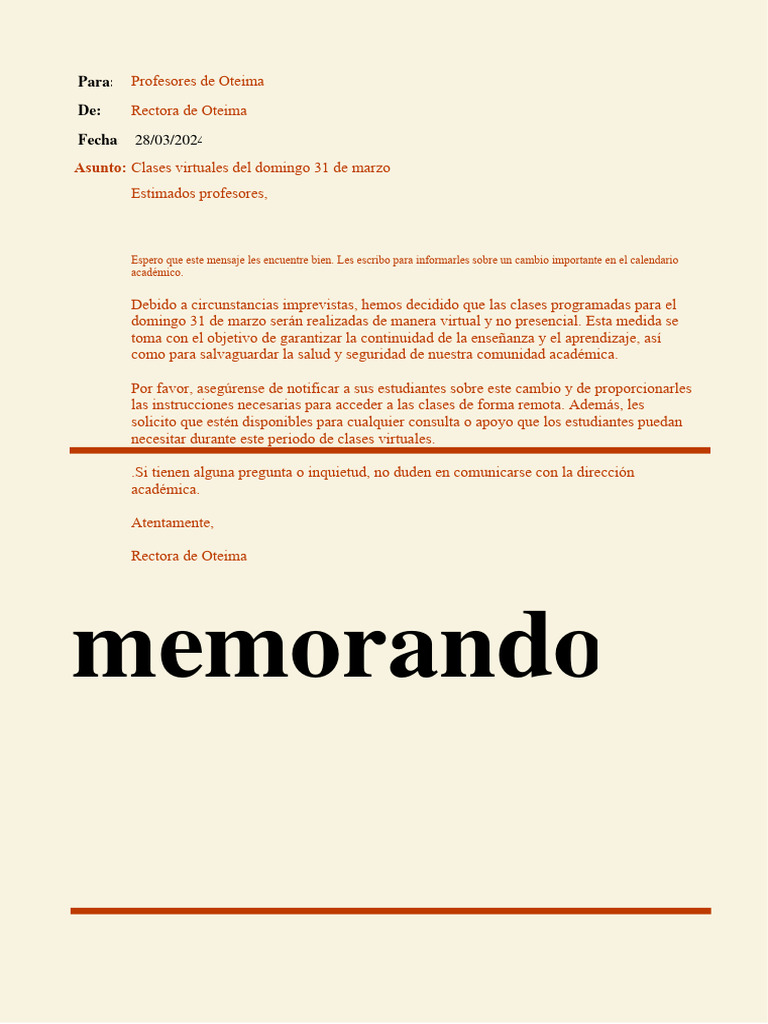 Memorando | PDF