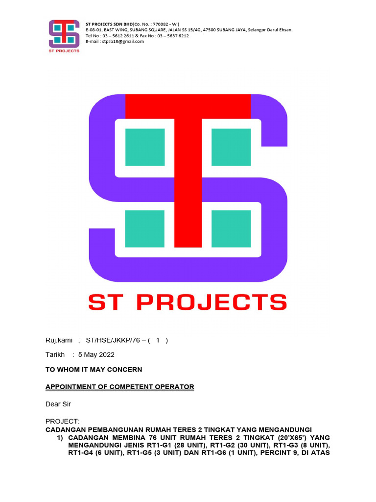 Appointment of Operator | PDF | Technology & Engineering