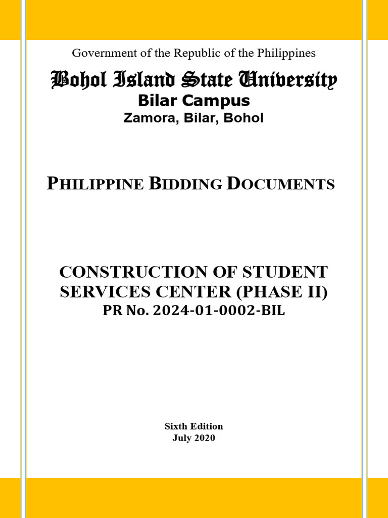 BID DOCS PR2024!01!0002 BIL Construction of Student Services Center ...