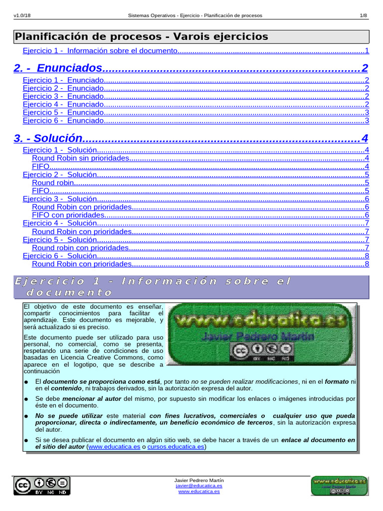 Ejercicios de Planificación de Procesos | PDF