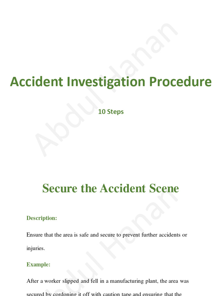 Accident Investigation Procedure | PDF | Safety