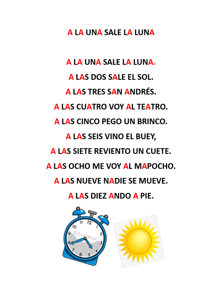 A LA UNA SALE LA LUNA | PDF