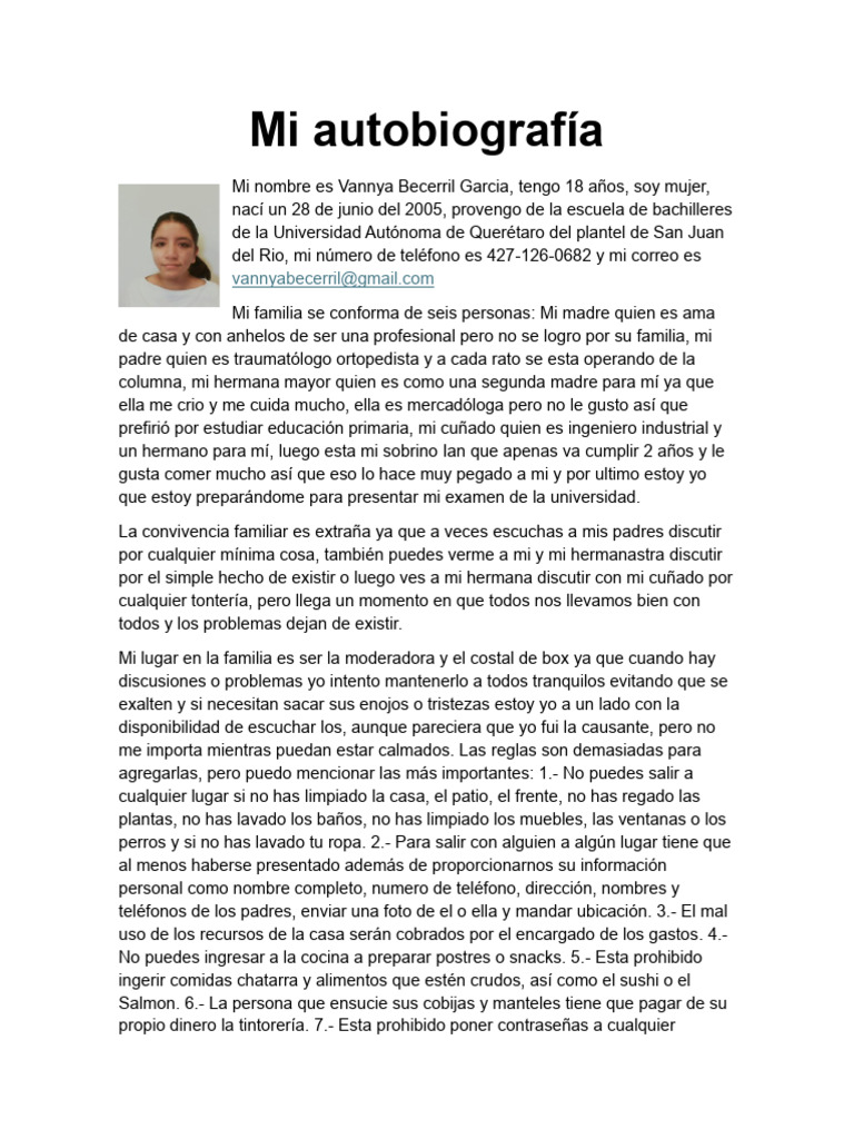 Mi Autobiografía | PDF | Escuelas | Diseño