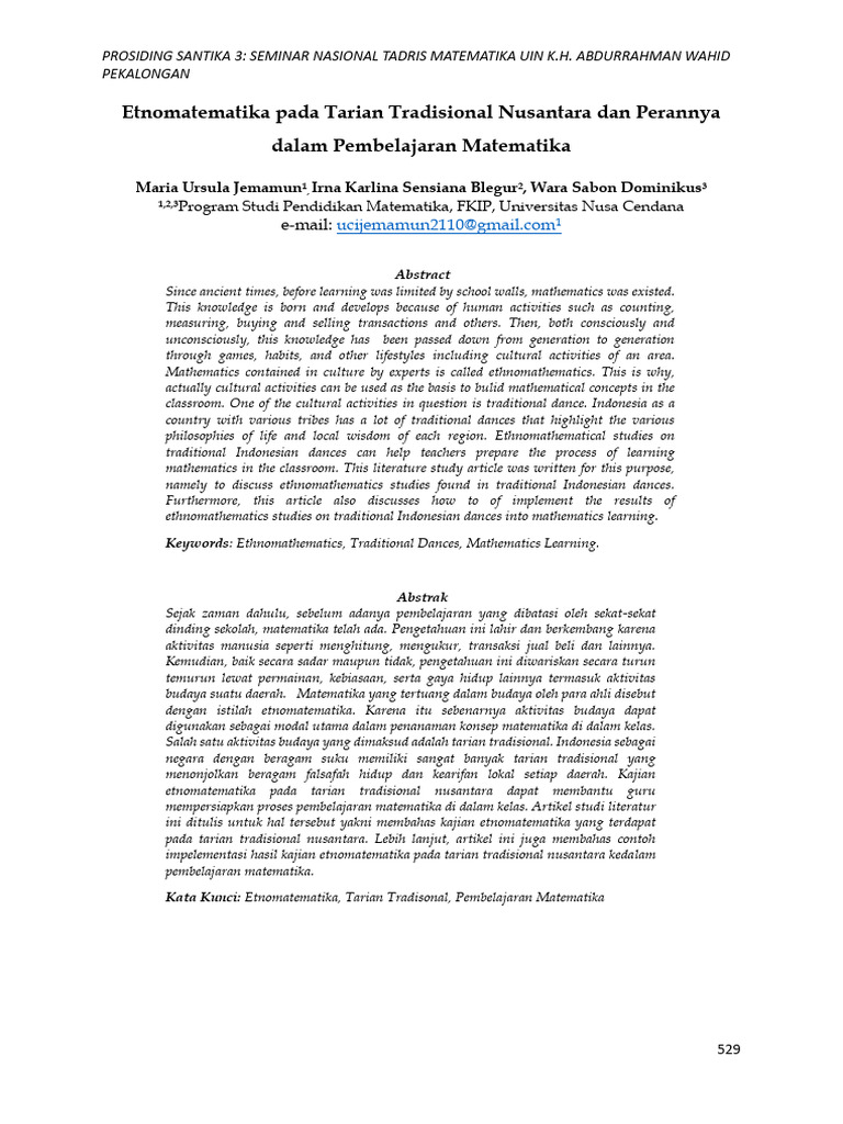 2023-Jemamun, Blegur, Wara Sabon-Etno Tarian | PDF | Social Science