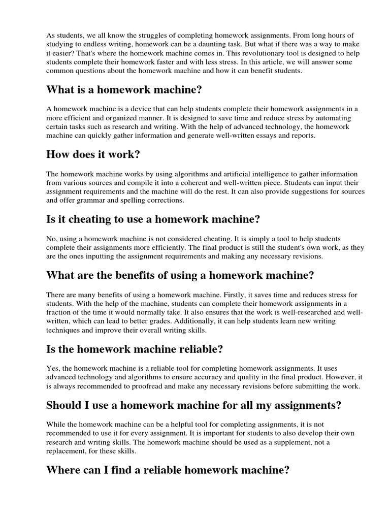 Homework Machine Questions and Answers | PDF | Worksheet | Http Cookie
