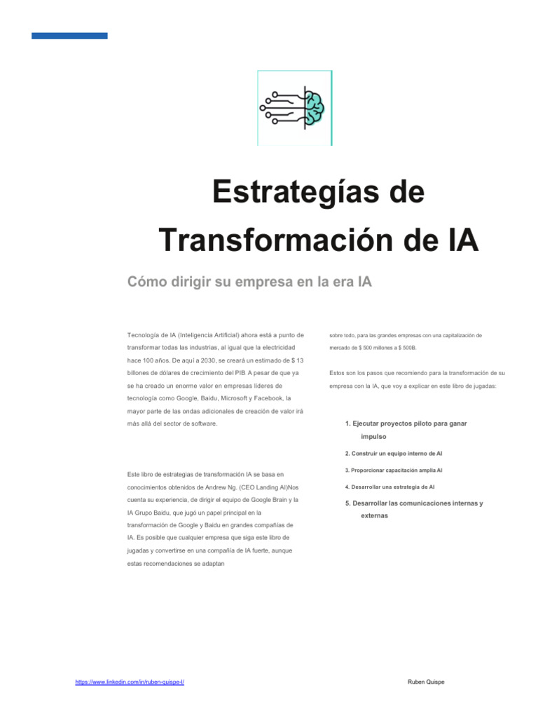 Estrategías de Transformación de IA | PDF | Inteligencia artificial ...