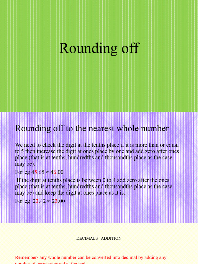 Decimal Part 2 - Upload | PDF | Numbers | Rounding