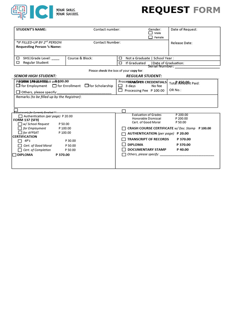 2022 Request Credentials Form | PDF