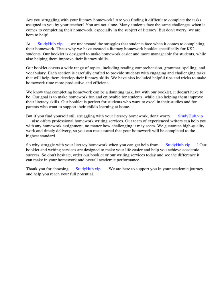 Literacy Homework Booklet Ks2 | PDF | Literacy | Facebook
