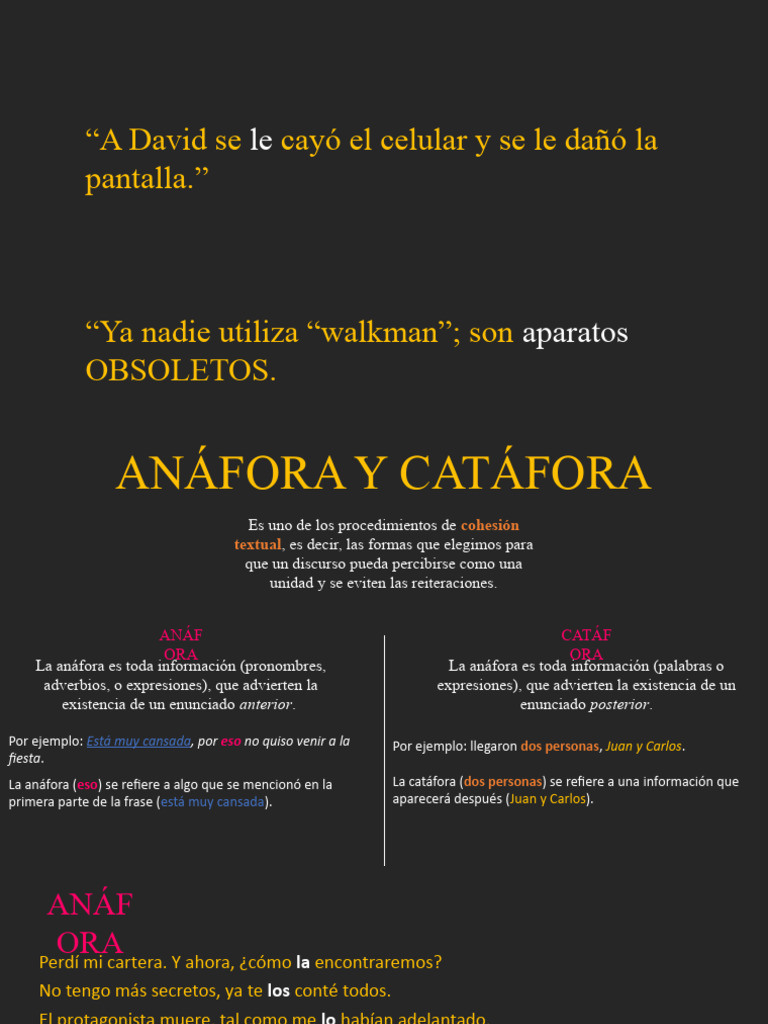 La Anáfora y La Catáfora | PDF