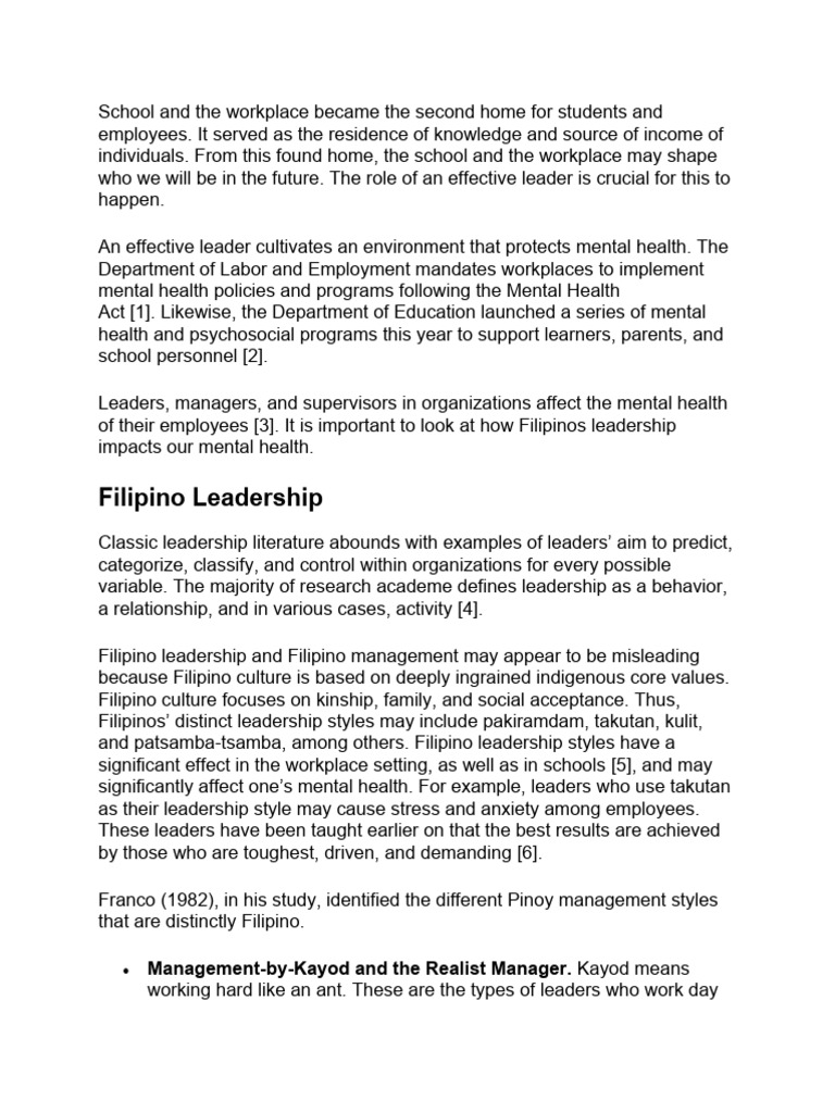 Case Study Philippine Setting | PDF | Leadership | Mental Health