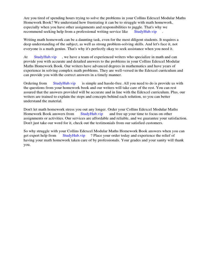 Collins Edexcel Modular Maths Homework Book Answers | PDF | Books ...