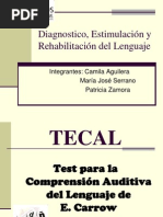 Evaluación Auditiva del Lenguaje TECAL | PDF | Verbo | Prueba (evaluación)