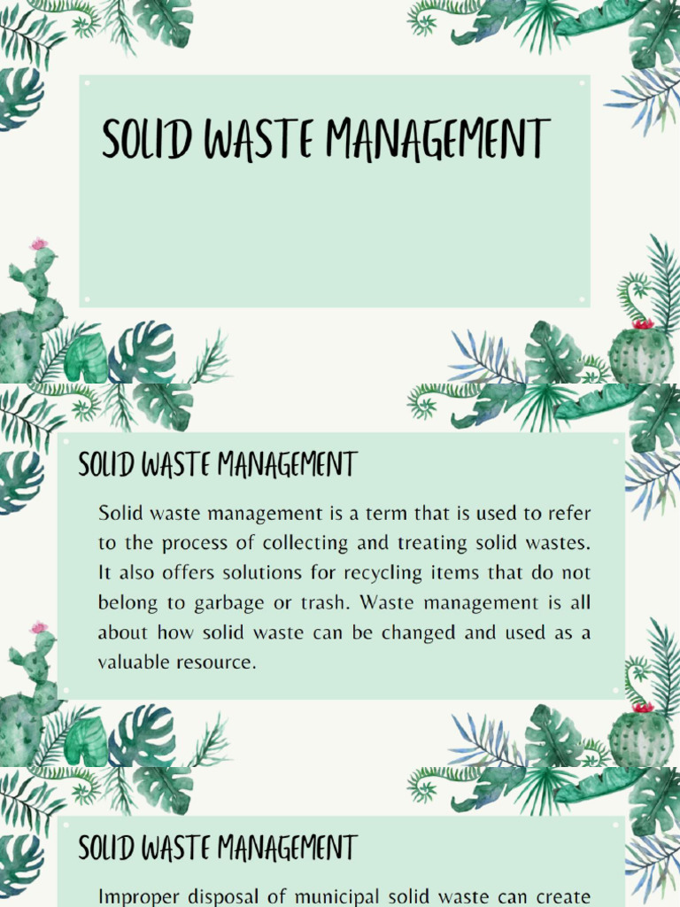 Impact of Solid Waste on Health and Environment | PDF | Waste ...