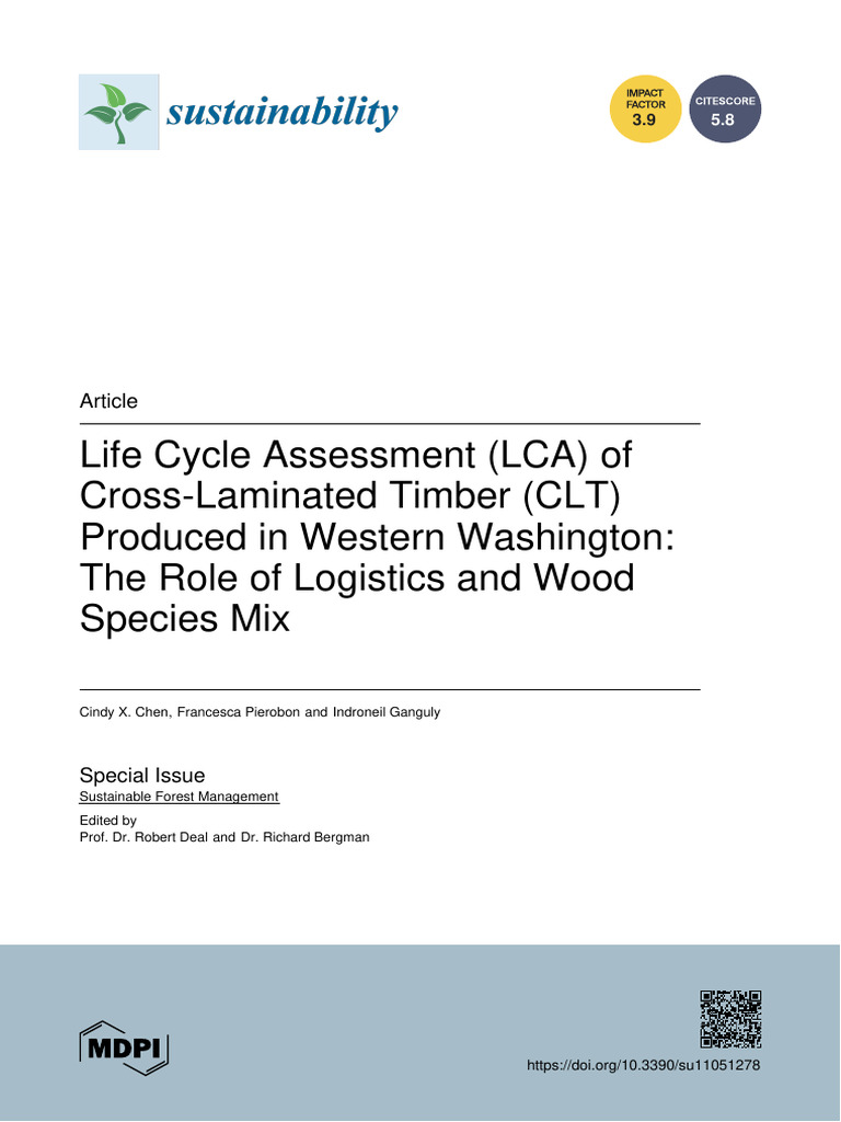ART LCA GLULAM USA | PDF | Life Cycle Assessment | Lumber