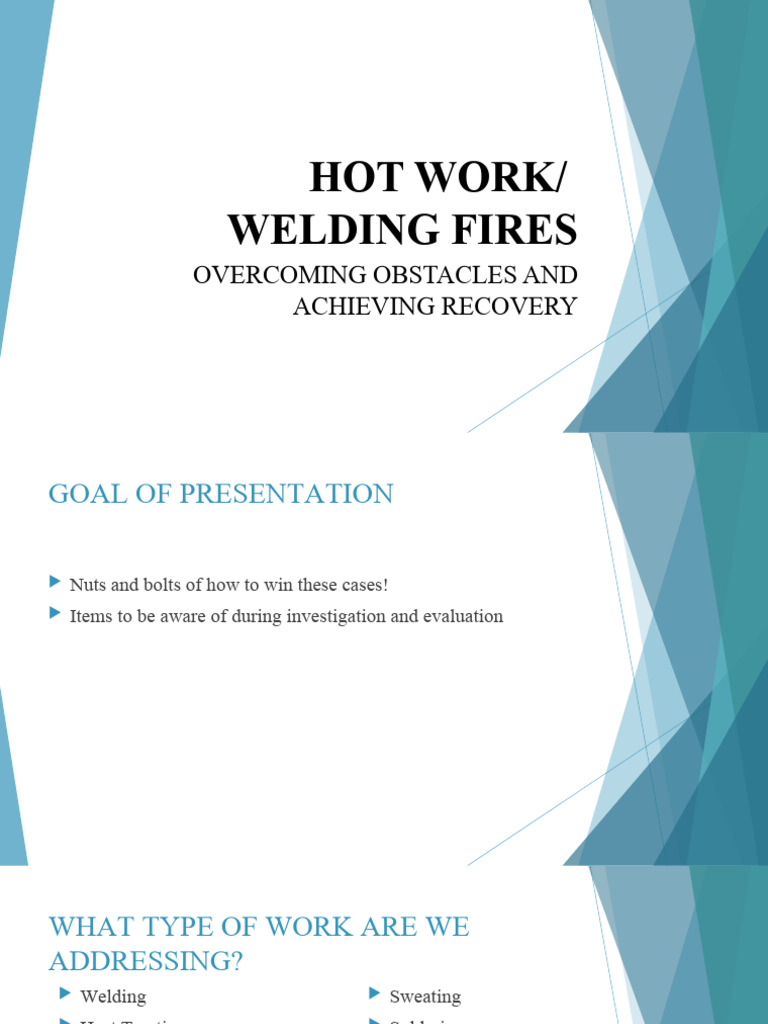 Welding and Other Hotwork Presentation PP | PDF | Fires | Welding