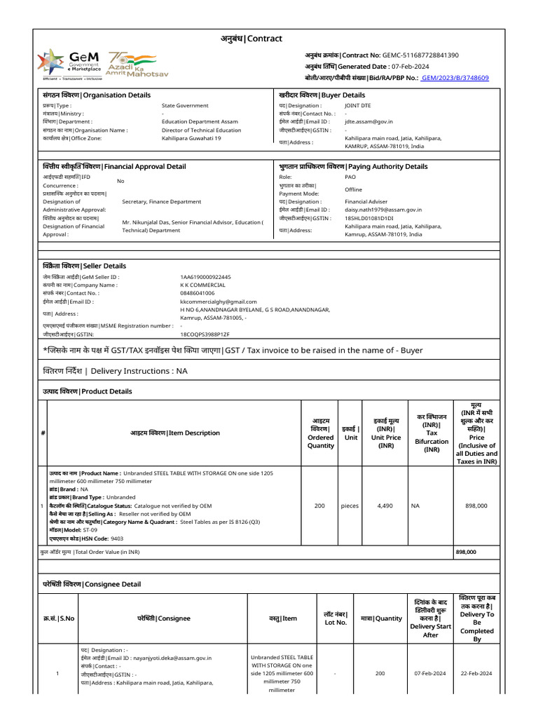 Table Contract Gemc-511687728841390-07022024 | PDF