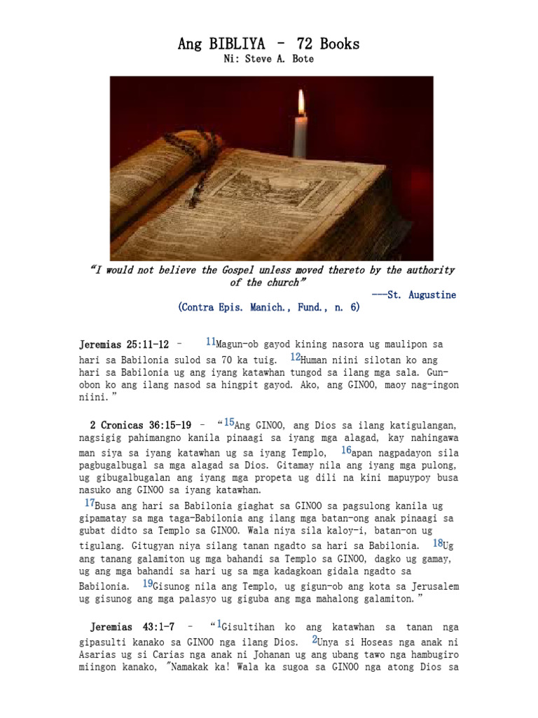 Bibliya 72 Books | PDF