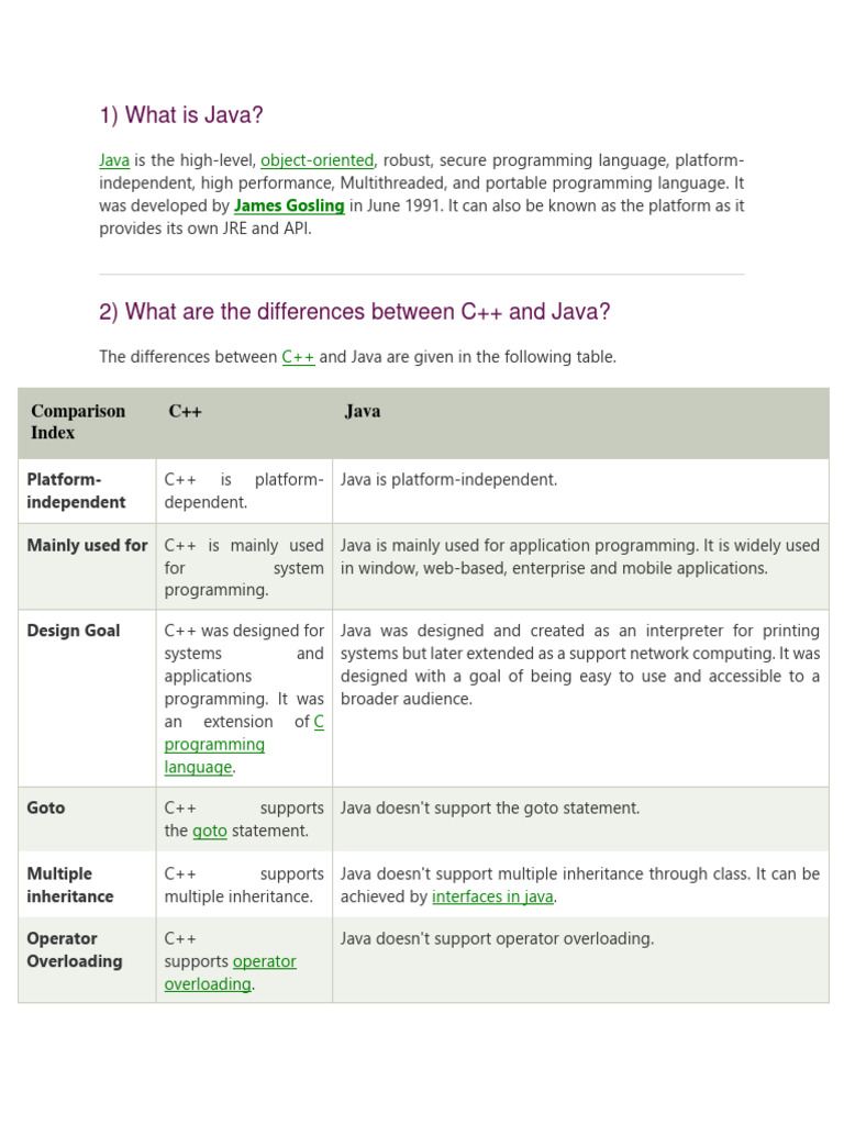 Java Interview Questions Pdf Programming Constructor Object Oriented Programming 7713