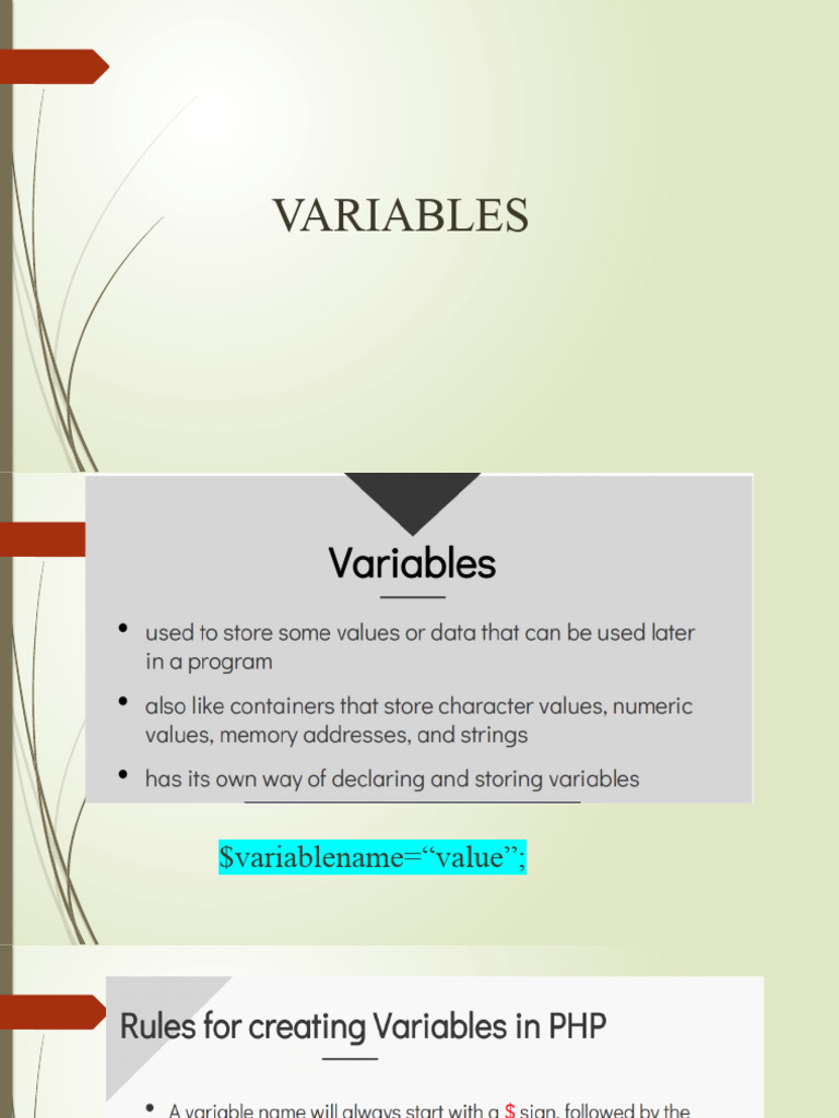 Variable | PDF
