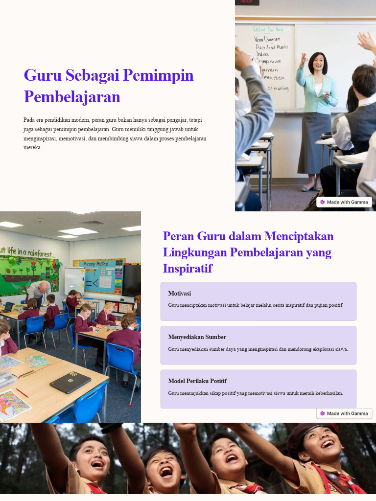 Peran Guru sebagai Pemimpin Pembelajaran | PDF