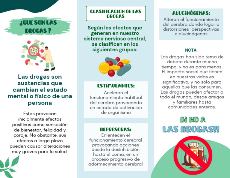 Tríptico Las Drogas (Juan Pablo Rodríguez, C.I 31023013) | PDF