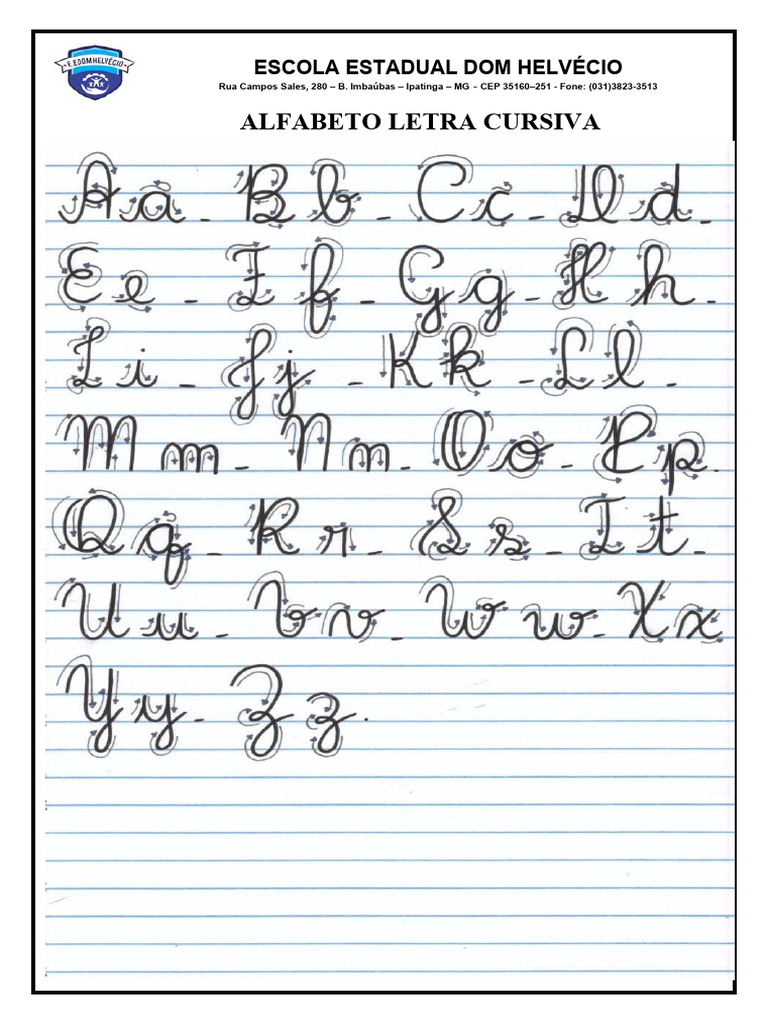 Alfabeto cursivo | PDF
