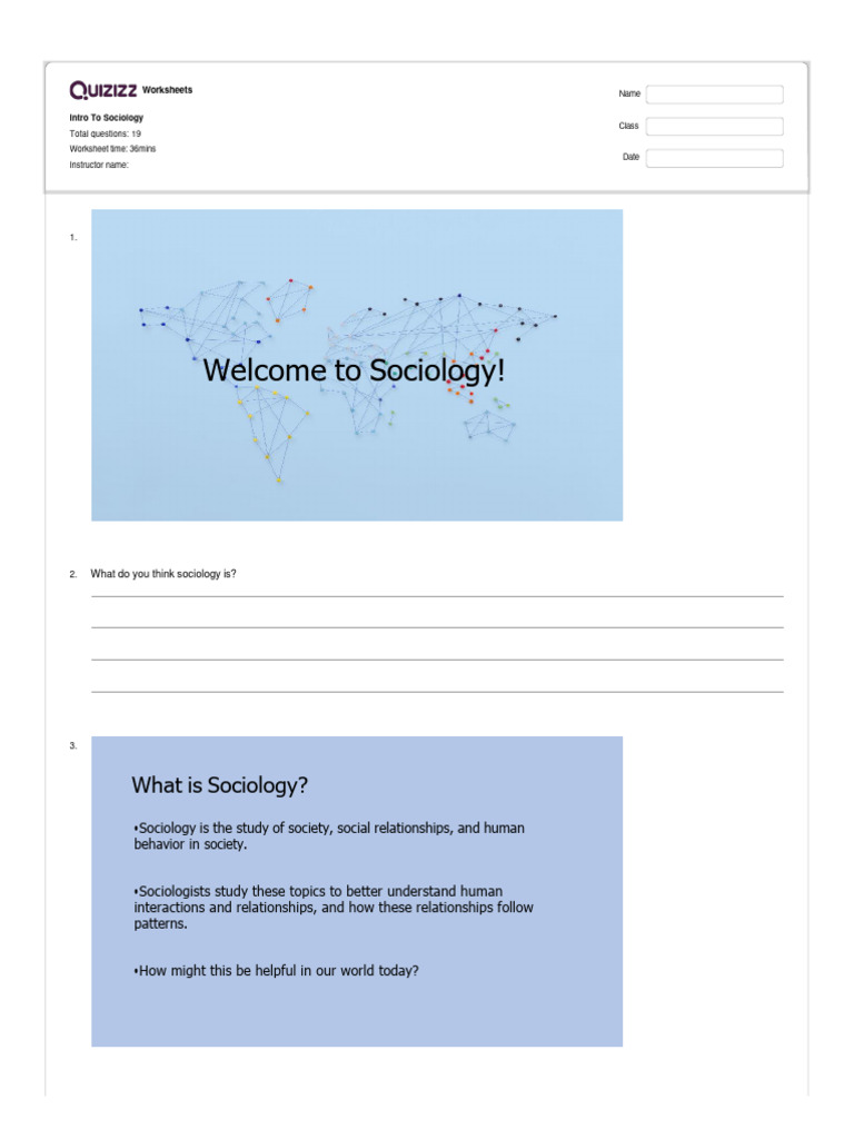 Intro To Sociology | PDF | Sociology | Society